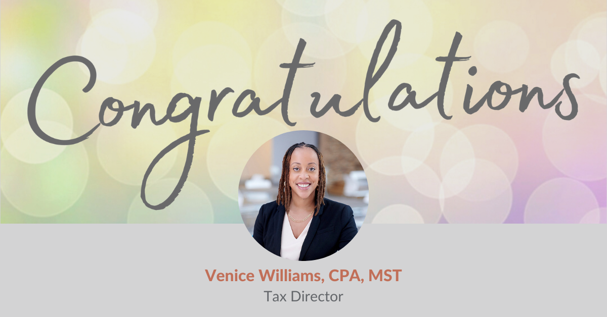 Venice Williams Promoted to Tax Director at Gray, Gray & Gray